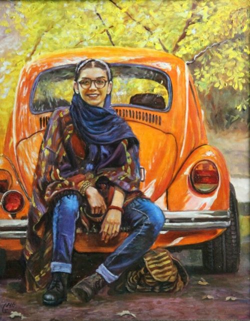 دختر و فولکس - گالری هنری